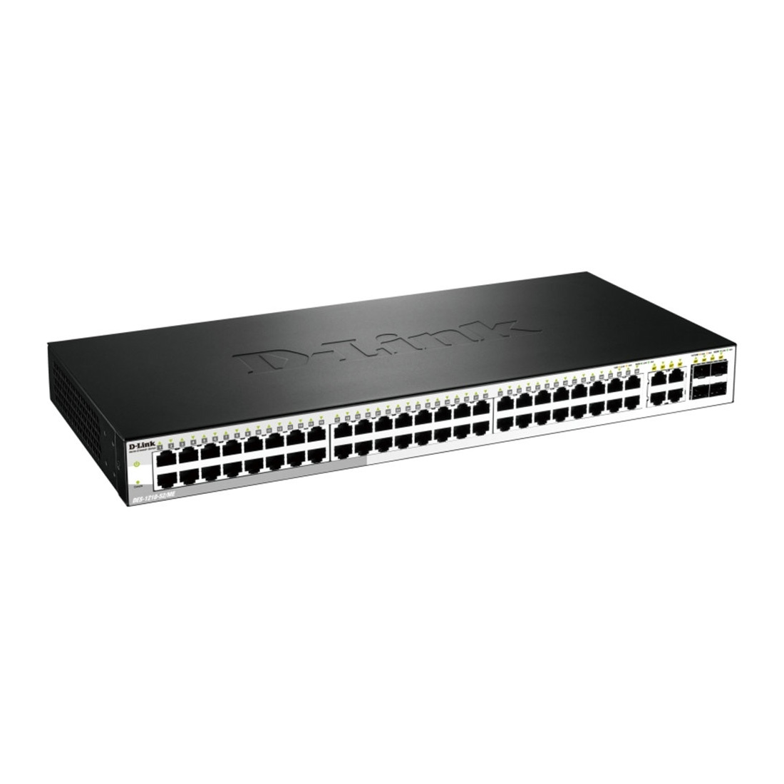Коммутатор, D-Link, DES-1210-52/С1А, 19-дюймовый стоечный, 48 портов 10 ...